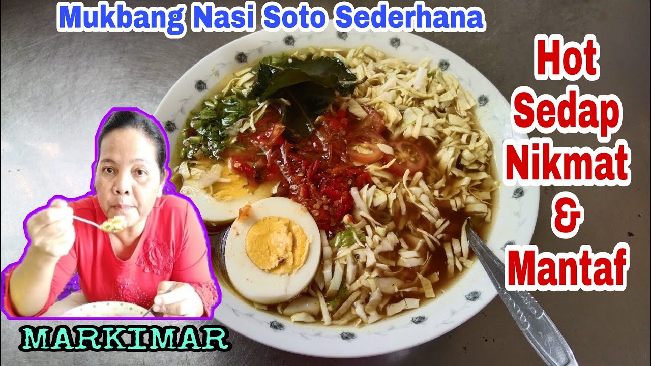 MAKAN NASI SOTO DAN TELUR REBUS AYAM NYA LARI@MAK ENTIK - YouTube