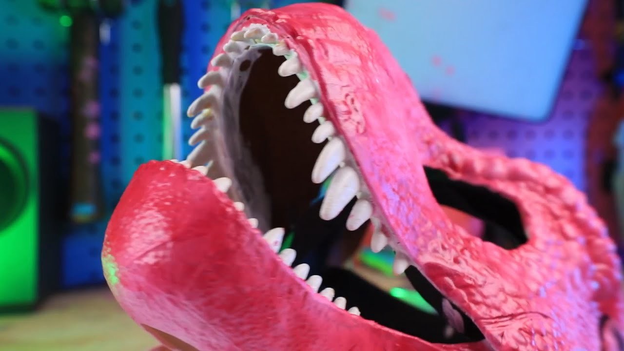 Repainting a Barney the Dinosaur Mask - YouTube