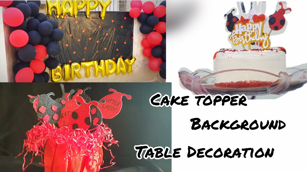 Miraculous Ladybug DIY Table Decoration,Cake Topper & Backdrop. | N & Q ...