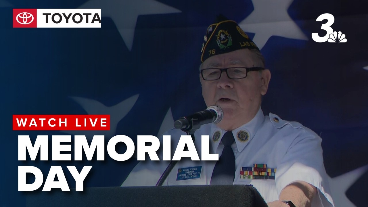 Memorial Day ceremony at Lakes in Las Vegas - YouTube