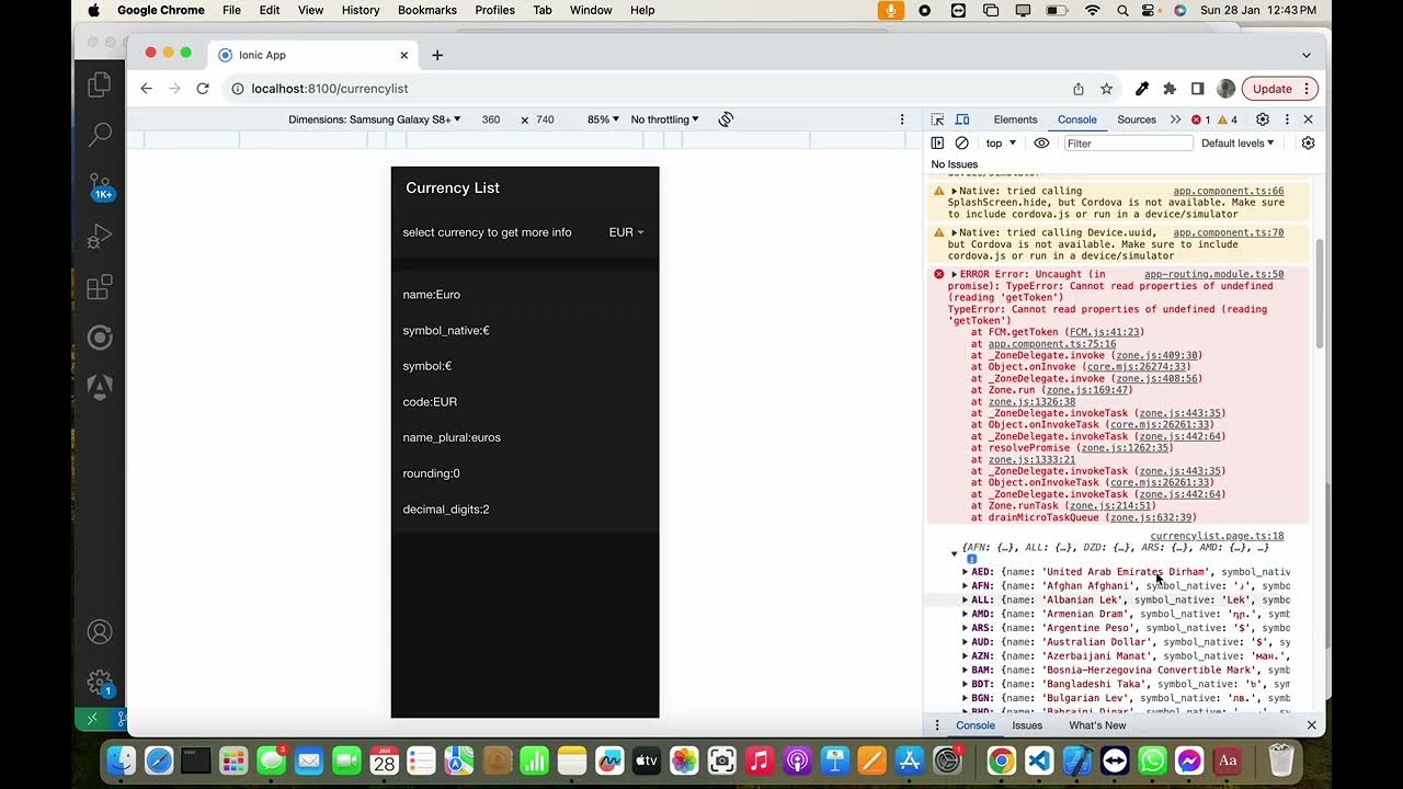 getting currency list in ionic angular app - YouTube