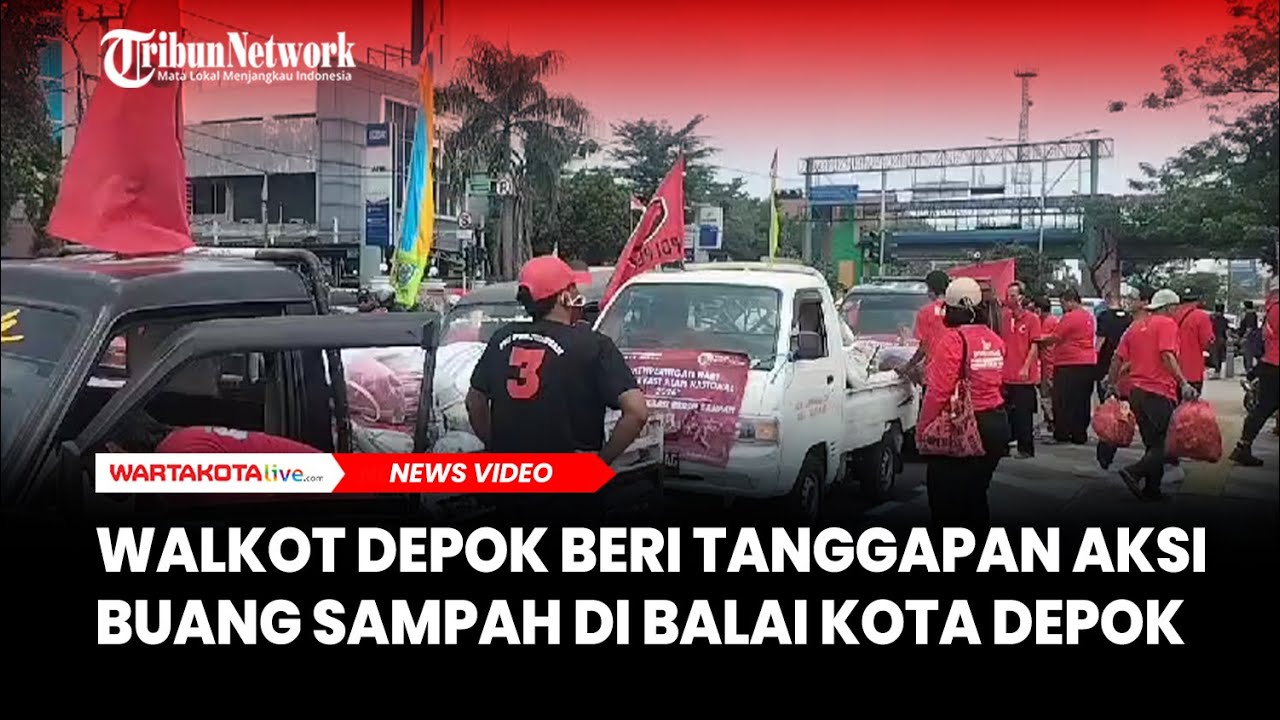 Walkot Depok Beri Tanggapan Aksi Buang Sampah di Balai Kota Depok - YouTube