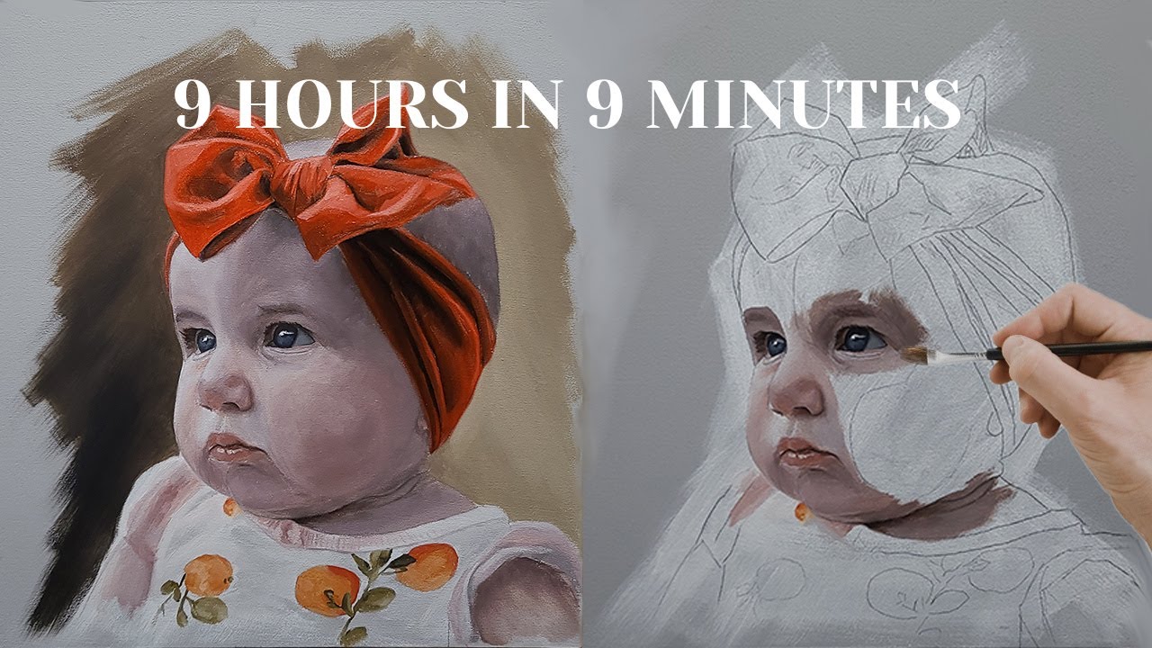 I Painted My Daughter | Oil Painting Time lapse | Portrait Painting ...