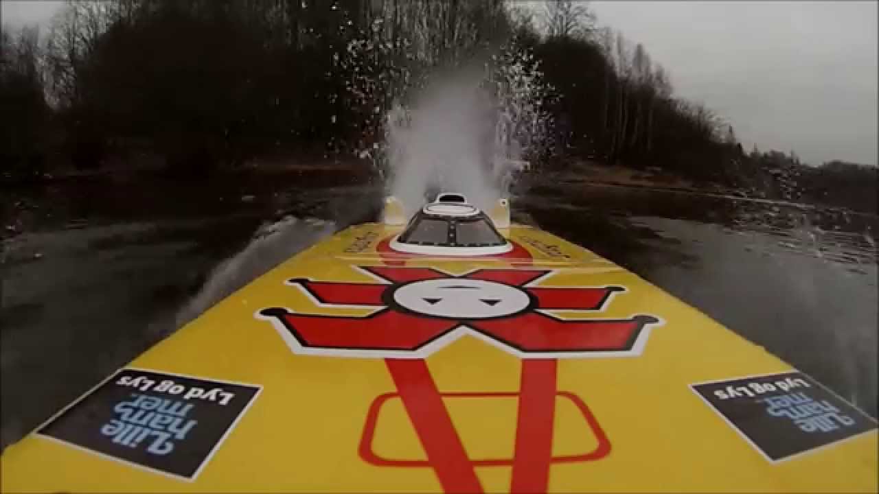 Dragon Minicat RC boat with nice onboard GoPro footage - YouTube