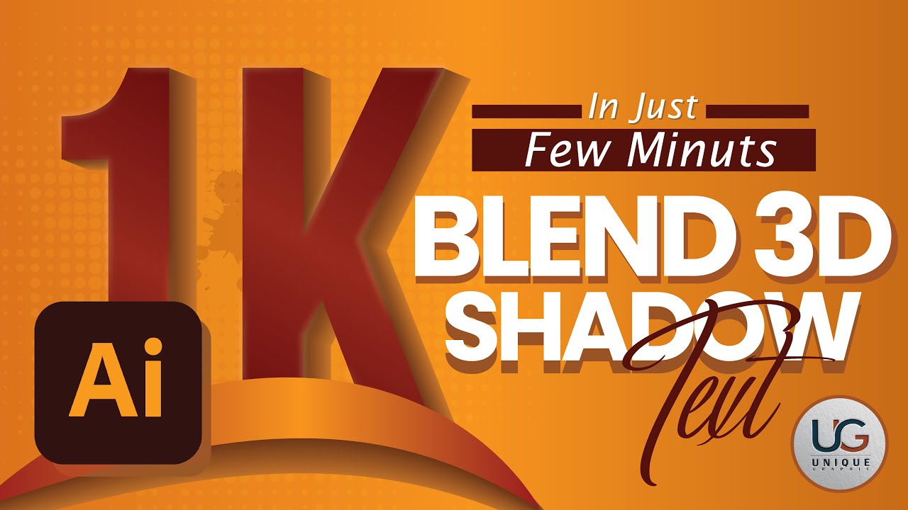 Illustrate 3D Shadow Text - YouTube