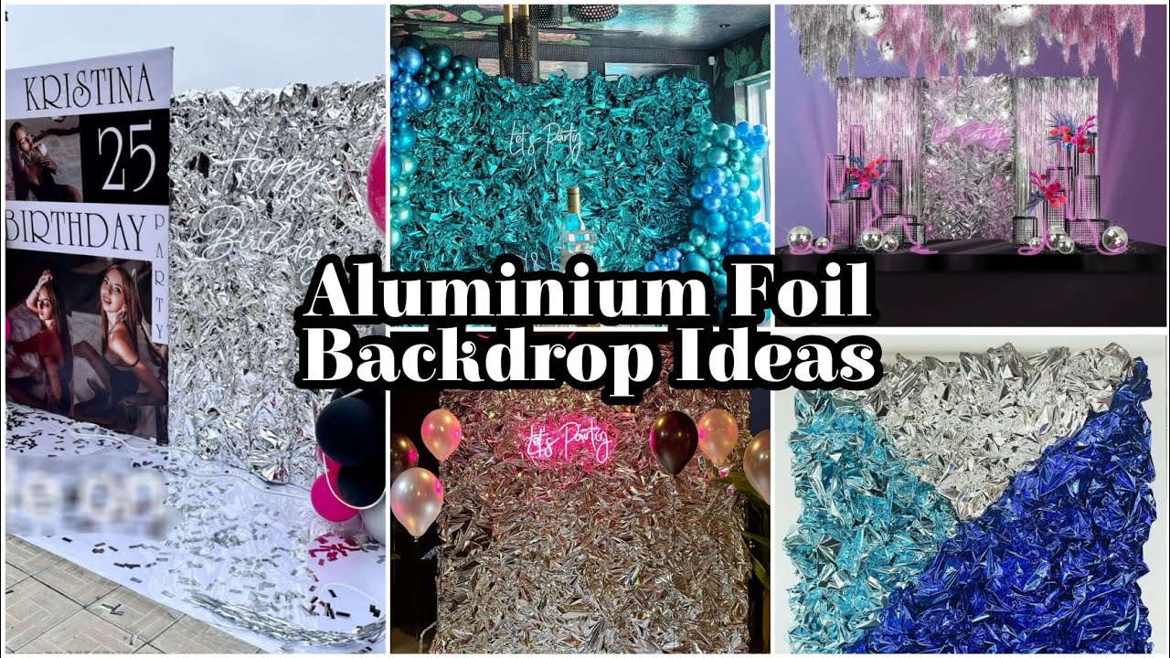 aluminium foil backdrop ideas|foil backdrop ideas|foil selfie booth ...