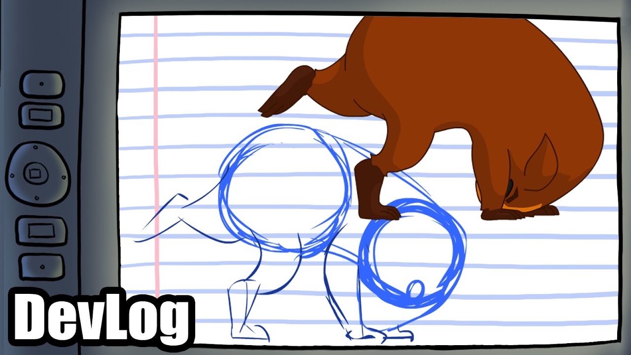 2D Animated Roll Forward Cycle - Sketch to Finish (Guinea Pig Parkour ...