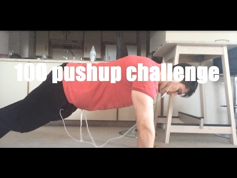 100 pushup challenge - 45 pushups in a row - YouTube