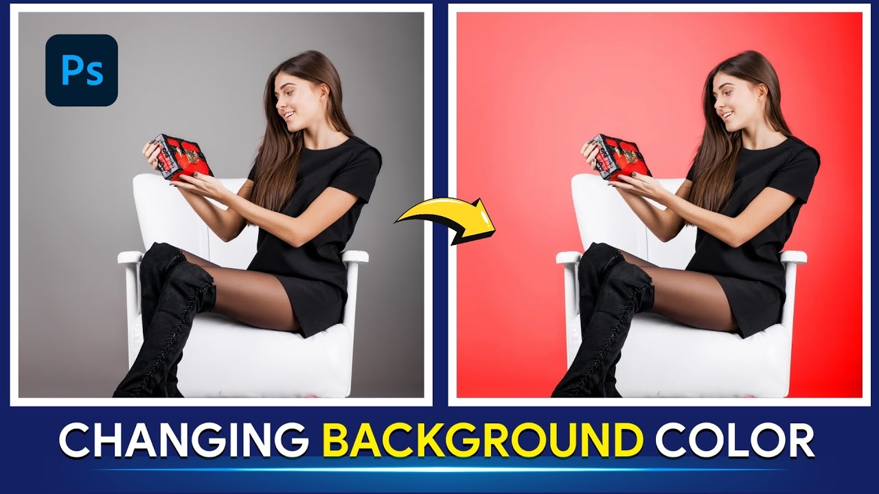 How to Change Background Color in Photoshop (EASY TUTORIAL) - YouTube