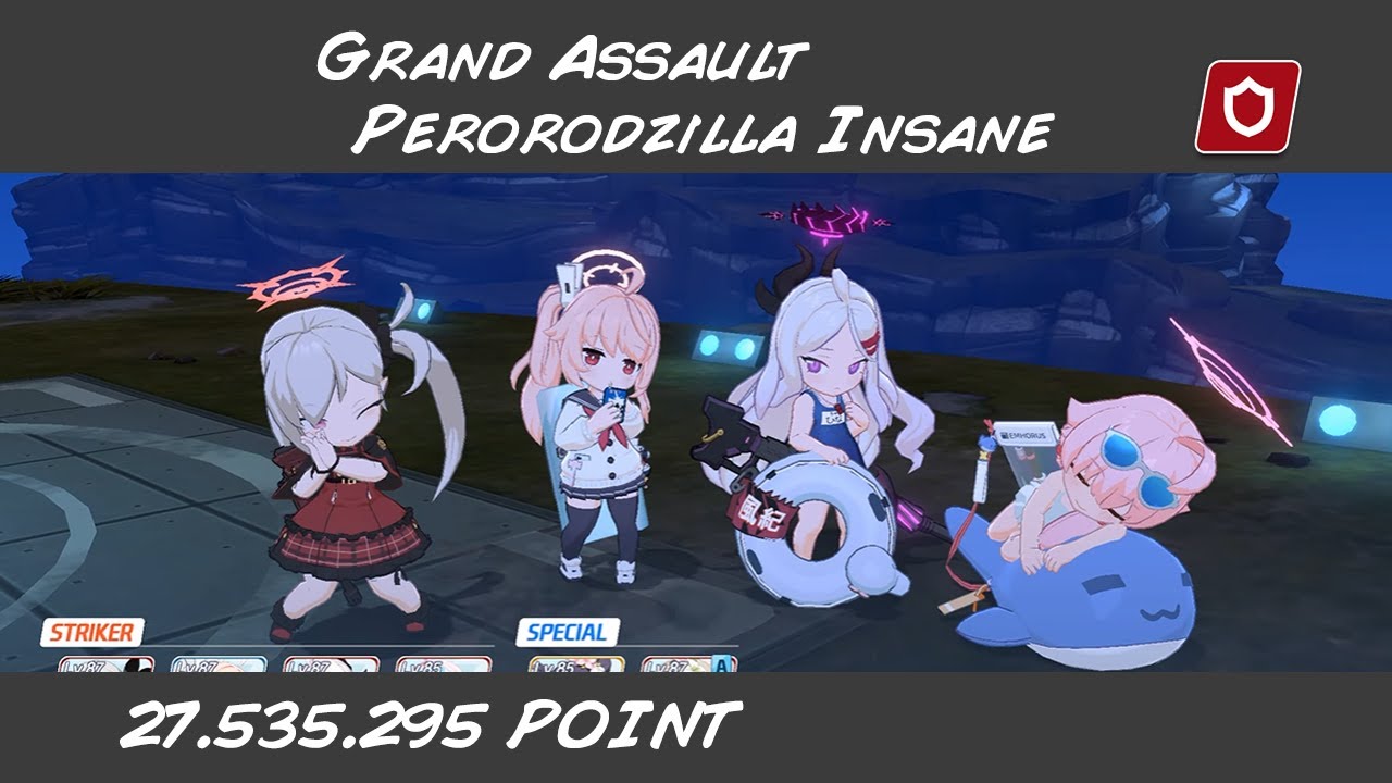 [Blue Archive] Perorodzilla Grand Assault Outdoor Insane mode | 27,535k ...