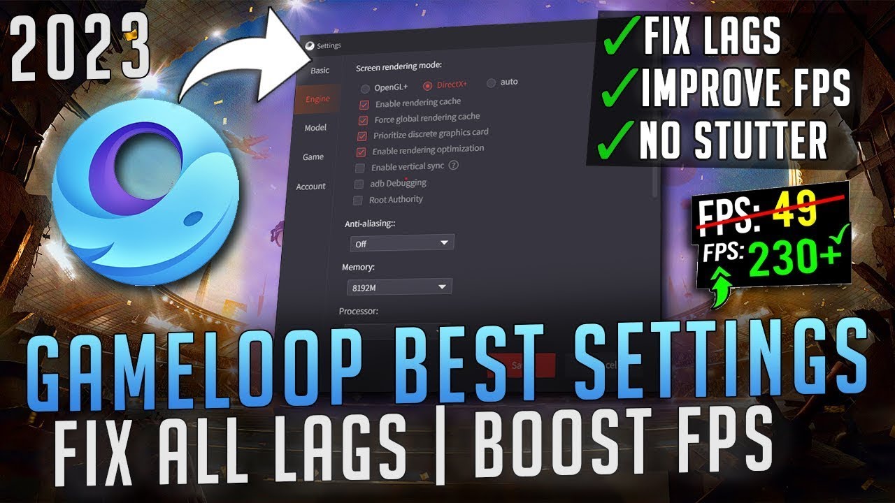 🔧Gameloop Best Settings For Low End PC 2023 | i5 2nd GEN , 1GB Graphics ...