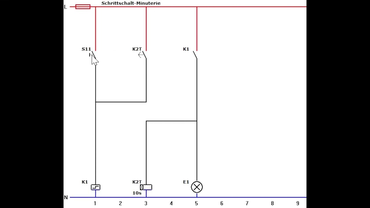 Funktion einer Schrittschalt-Minuterie - YouTube