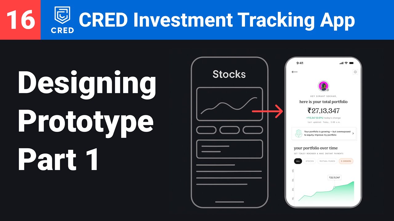 Live UX Design Ep 16: High-Fidelity Dashboard UI | CRED Investment App ...