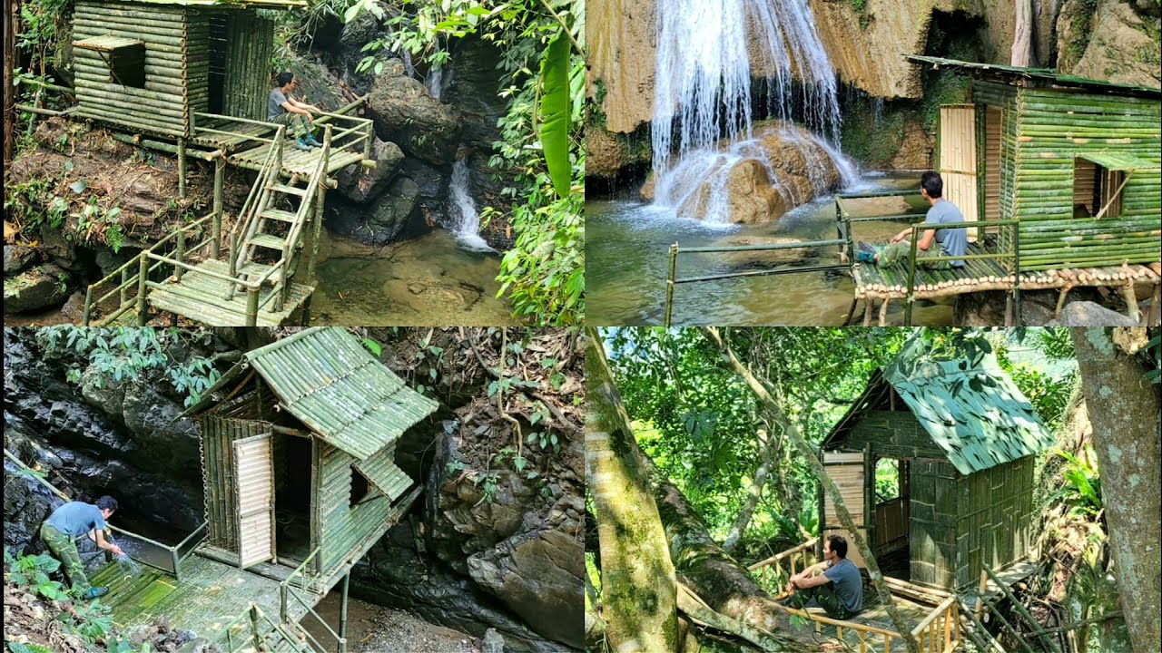 The days of walking alone in the bush, The ways to build houses with ...