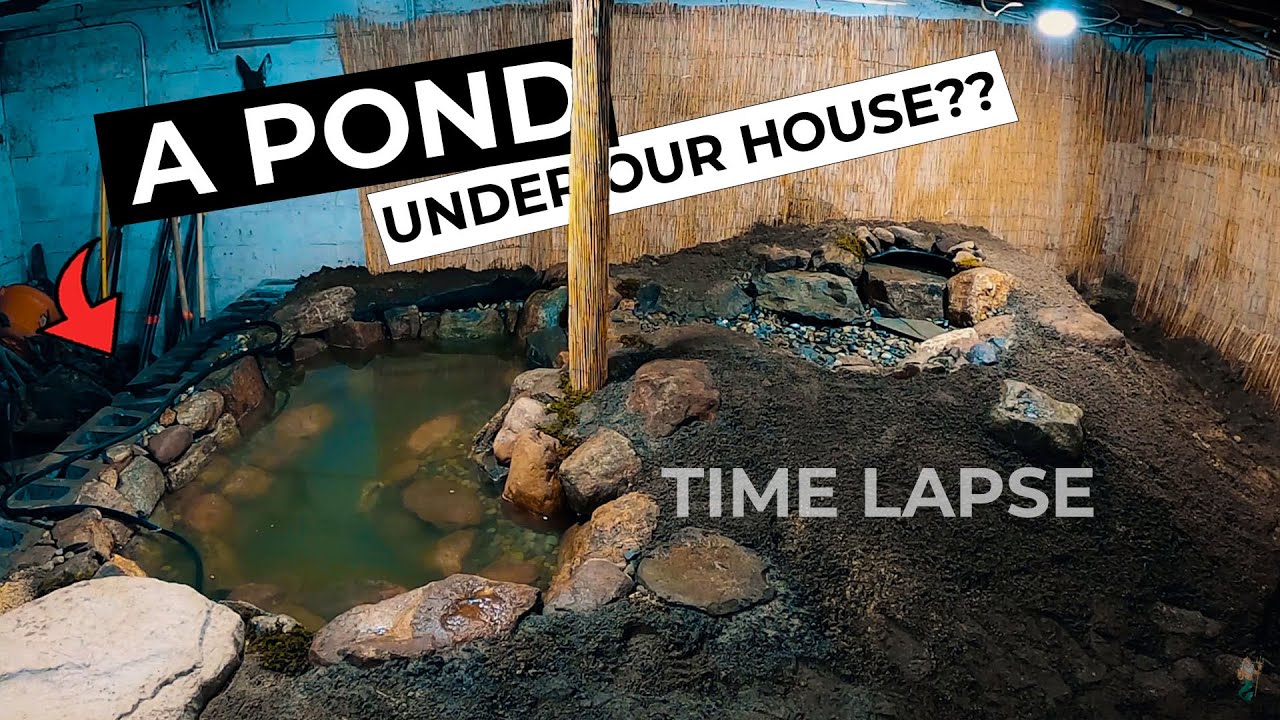 Making a POND in our BASEMENT - TIME LAPSE - 4K - YouTube