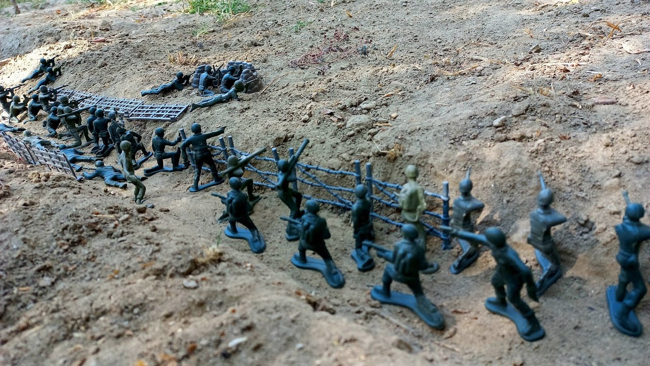 Army Men:The trenches (tan vs green)plastic army men #stopmotion war ...