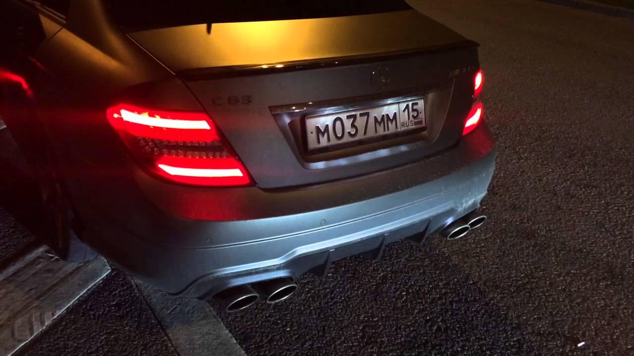 Mercedes Benz-AMG C6.3 exhaust sound no catalysts - YouTube