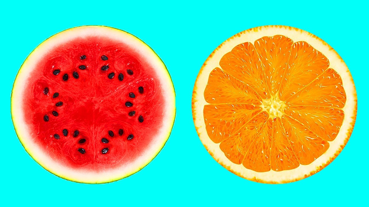 느린 과일 및 야채 내부의 숨겨진 패턴 Hidden patterns inside fruit & vegetables in slow ...