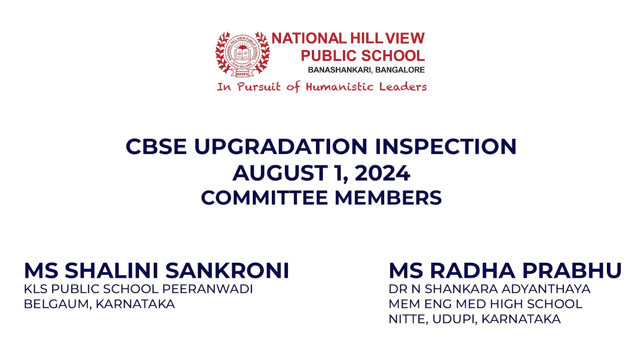 CBSE INSPECTION NHVPSBSK - YouTube