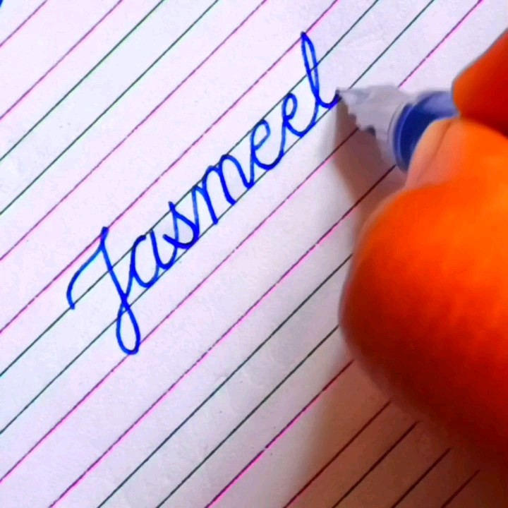"Jasmeet Kaur" ️😍 Beautiful name in Cursive writing #calligrahy # ...