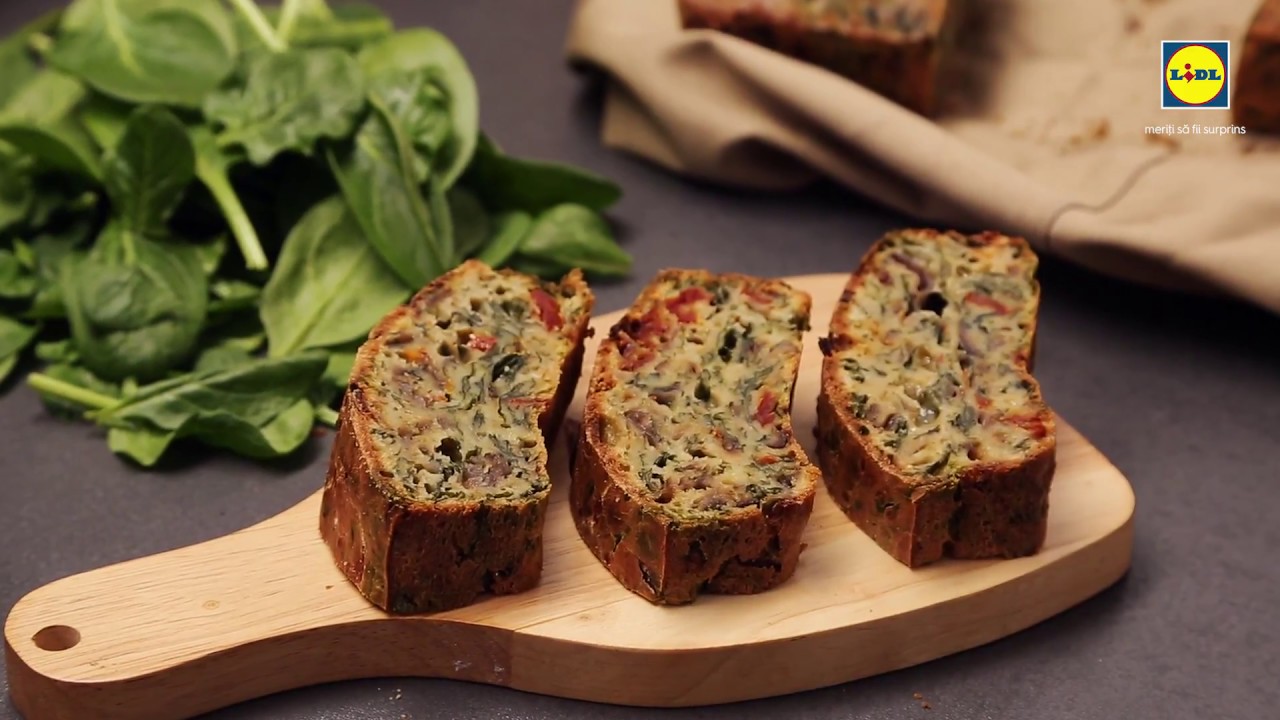 Chec cu spanac si rosii uscate • reteta Bucataria Lidl - YouTube