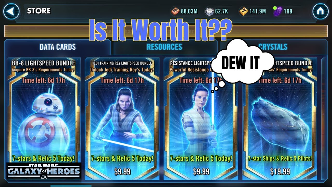 GL Rey Bundle. Did you buy it?? #swgoh - YouTube