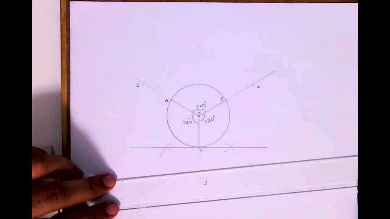 How to draw triangle outside a circle - YouTube