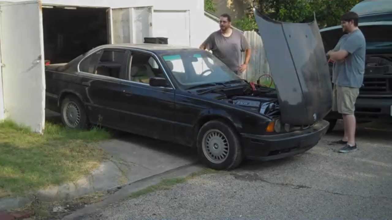BMW E34 525i M50 first start. - YouTube