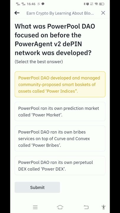 What is powerpool (CVP) Binance Learn and earn Quiz answers #binance #learnandearn #freecrypto # ...