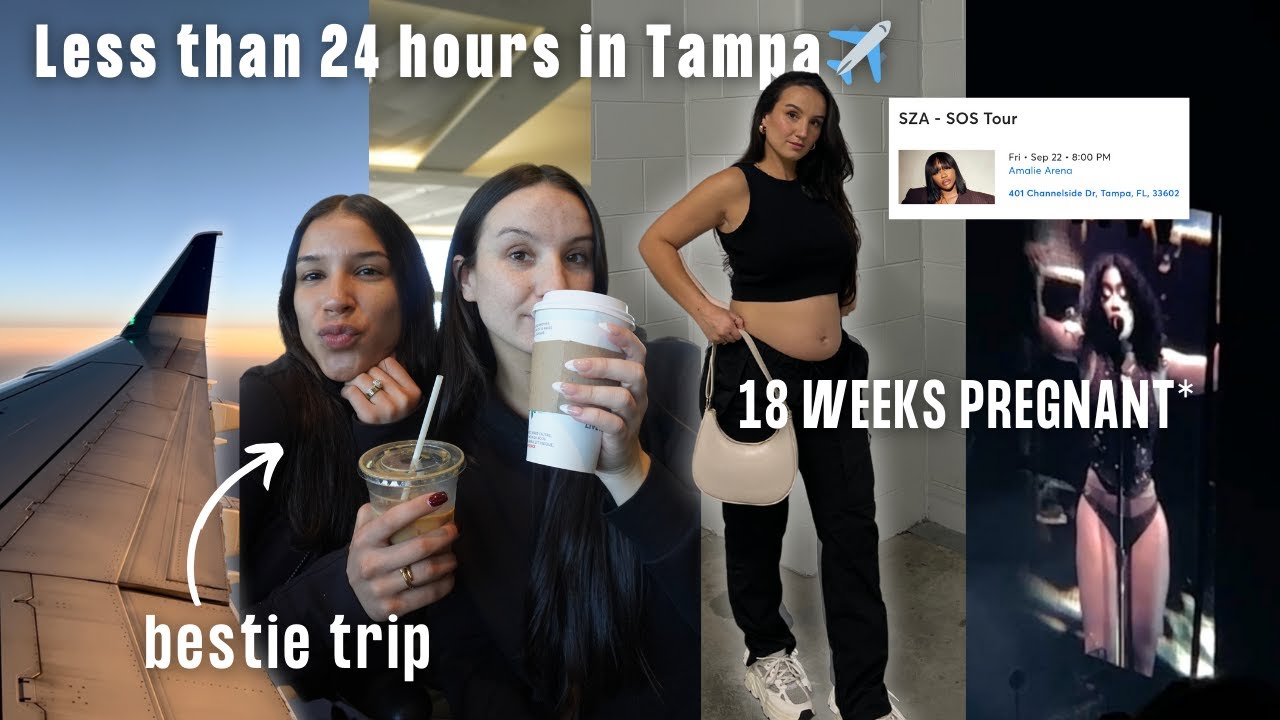 We flew to Tampa to see SZA | SOS TOUR 🌊 | 18 weeks Pregnant* | Travel ...