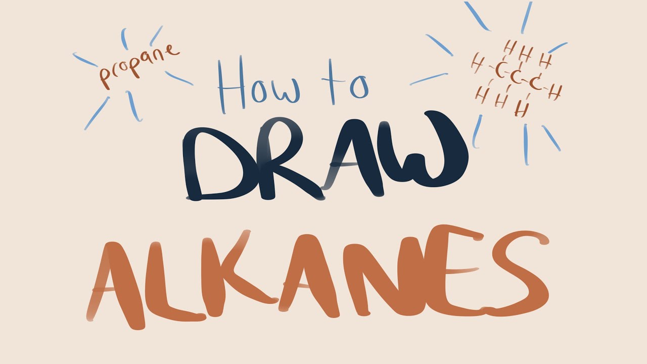 How to draw alkanes - step by step tutorial - YouTube