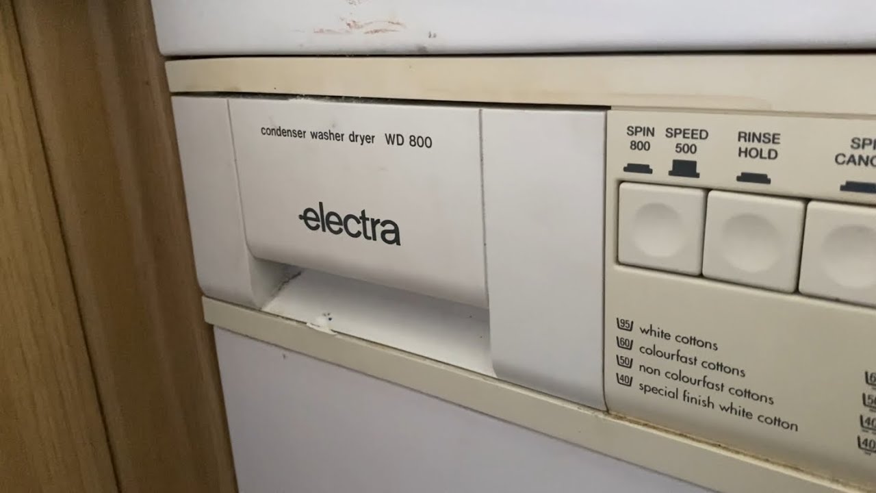 Electra Condenser Washer Dryer WD 800: Whites Cotton 60 Bio-Wash - YouTube