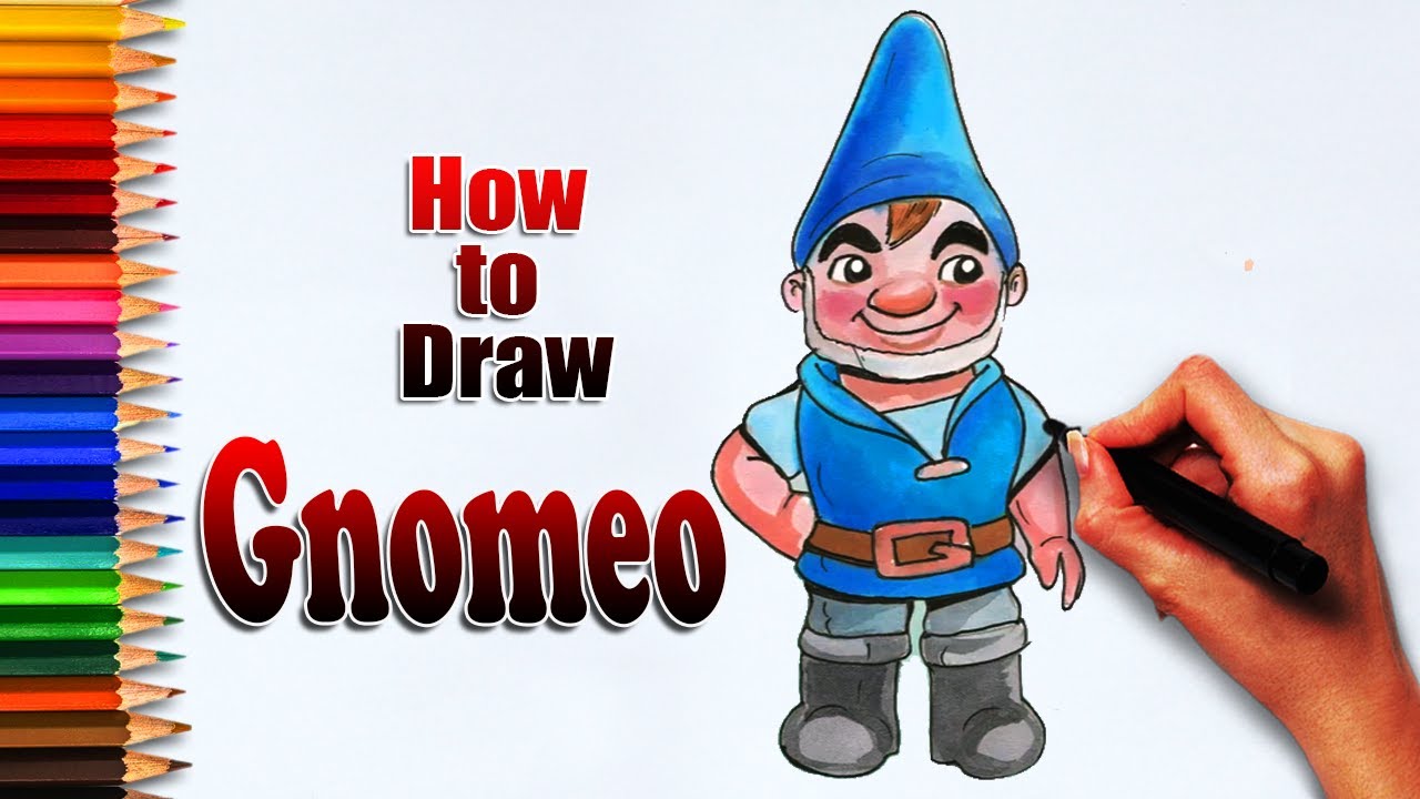Drawing Gnomeo from Gnomeo & Juliet || easy drawing step by step - YouTube