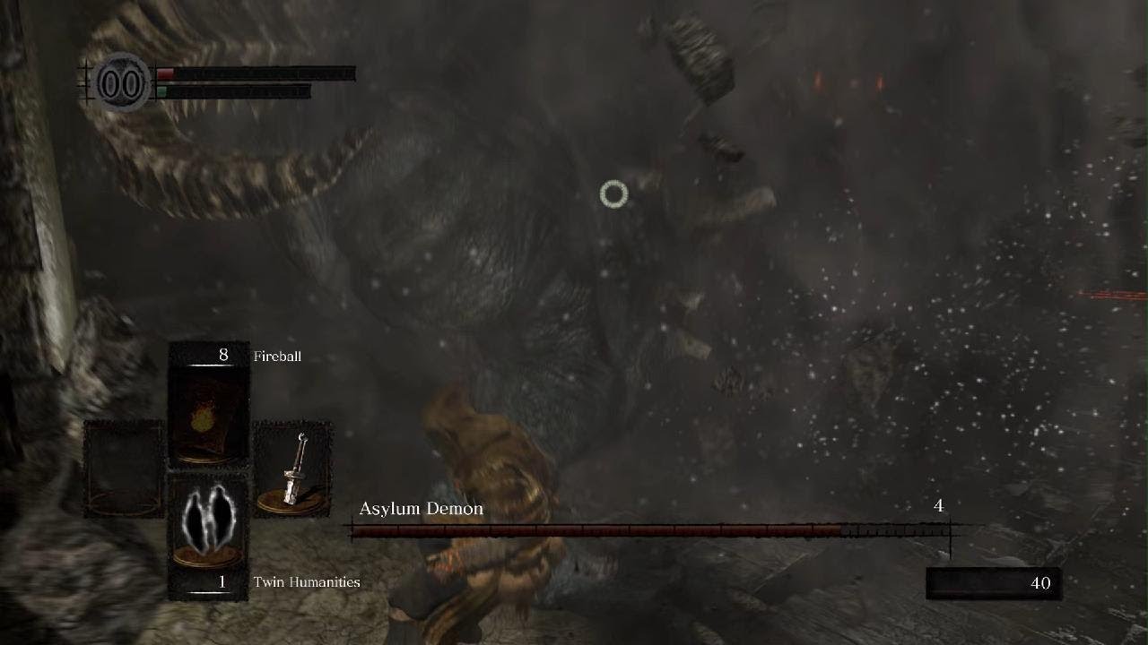 Ds1 Asylum Demon brkn sword hilt only - YouTube