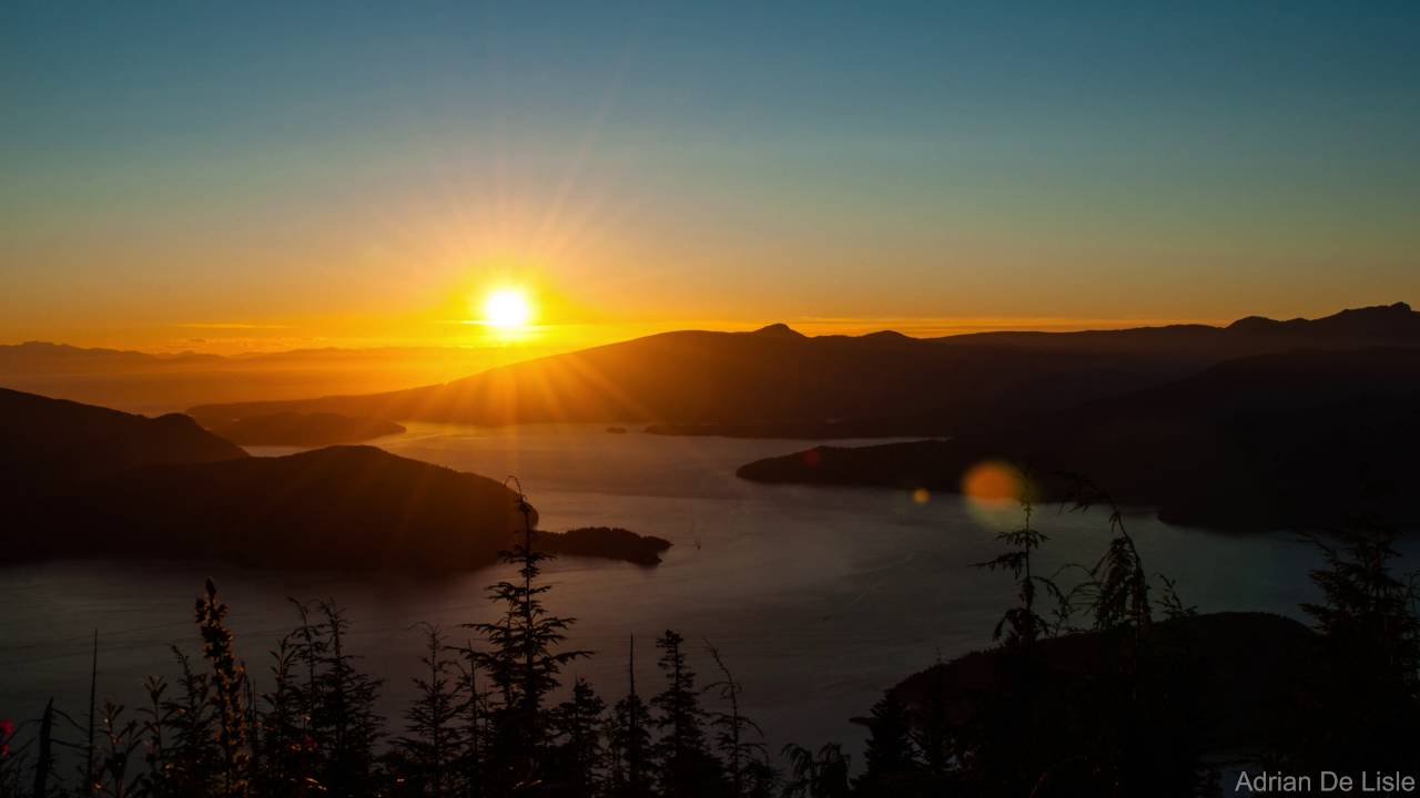 Bowen Island Lookout Sunset 11-09-2016 - YouTube