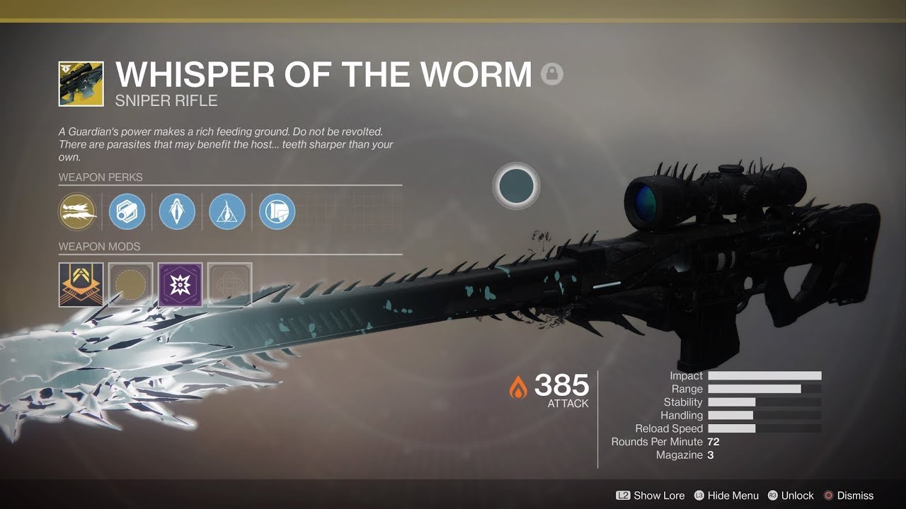Whisper of the Worm Exotic Sniper Rifle Quest - Destiny 2 PS4 - YouTube