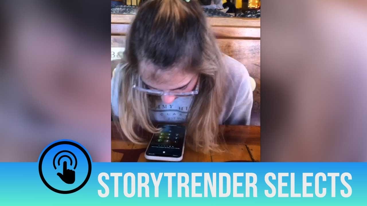 Girl unlocks her phone... with spit - YouTube