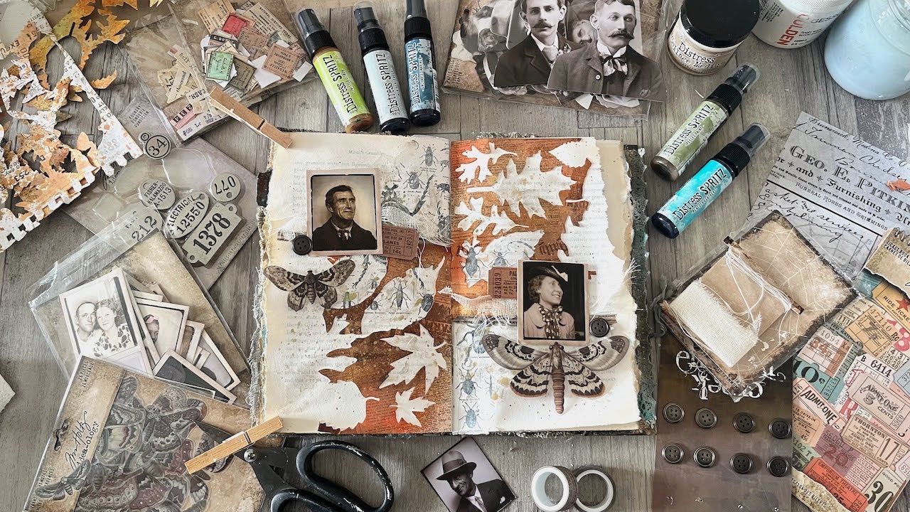 A few minutes of fun - work in progress journal page - YouTube