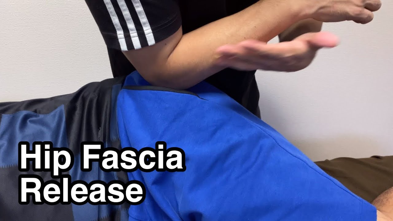 Myofascial release around hip - YouTube
