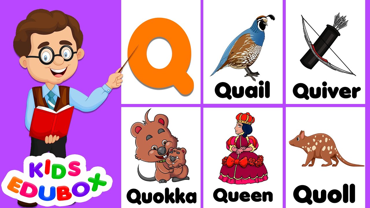 Learn 8 Words From Q For Kids | Words That Start With Q | Kids Learning ...