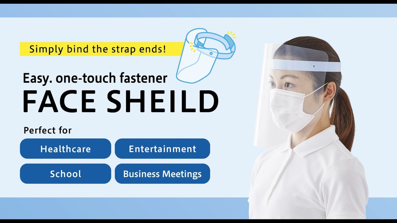 [PLUS] Simple binding process. Easy one-touch fastener FACE SHIELD ...