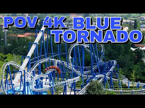 BLUE TORNADO | GARDALAND | POV 4K