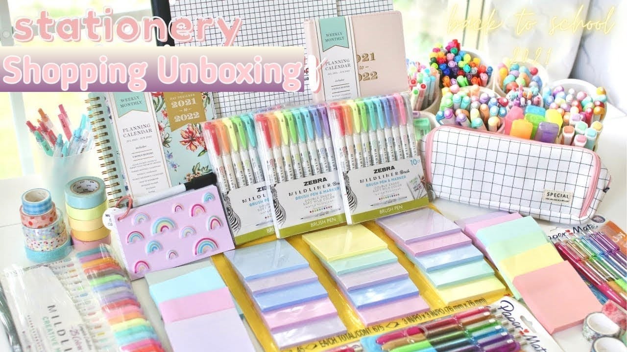 Back To School Supplies Shopping🌸| Huge Stationery Haul📒 | Stationery ...