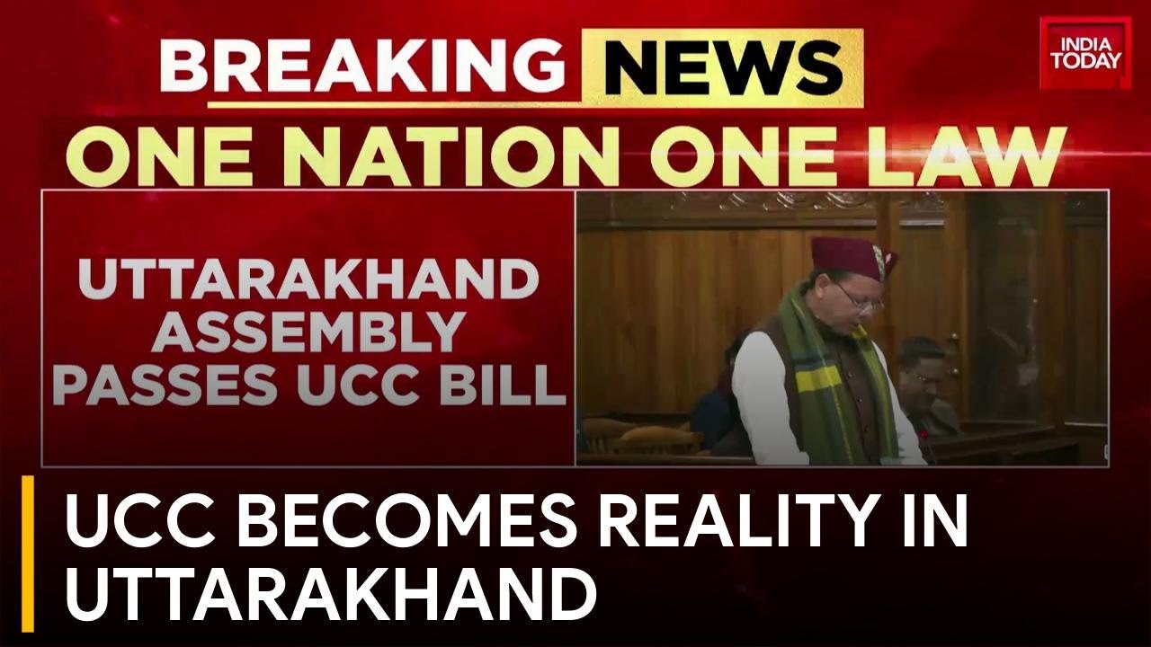 Uttarakhand Assembly Passes Uniform Civil Code, Making History - YouTube