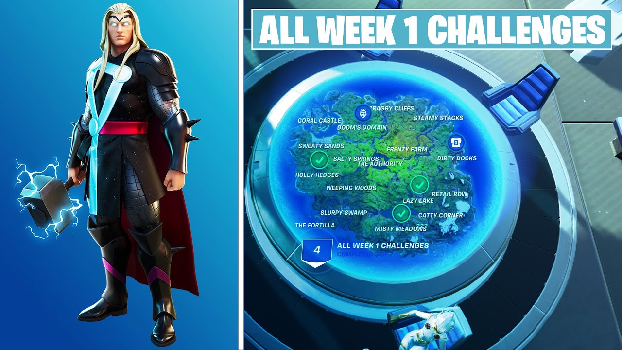 Fortnite All Week 1 Challenges! Season 4 Week 1 Challenges Full Guide ...