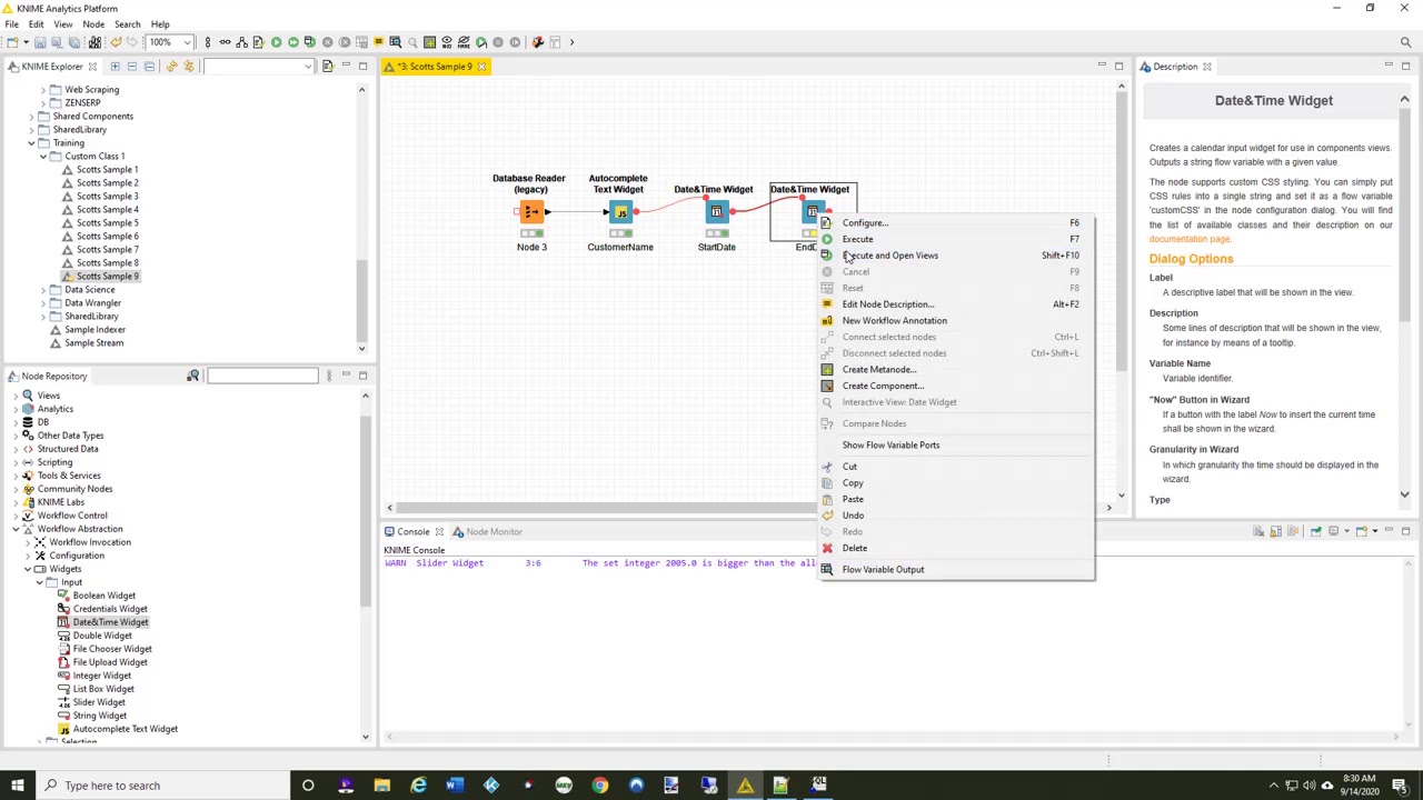 KNIME Introduction Part 16 Quick Forms - YouTube