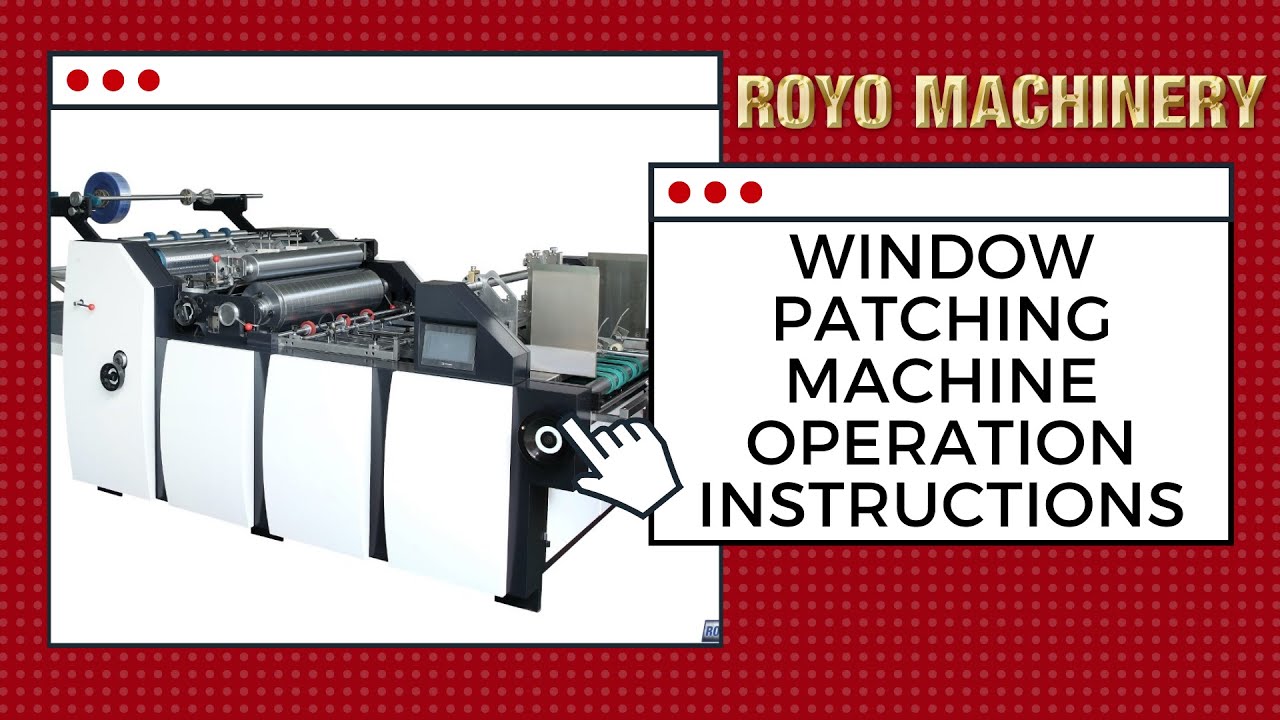 Window Patching Machine RGK-1080T Operation Instructions - YouTube