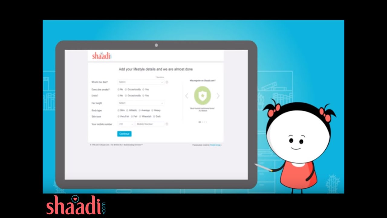 How to create a Shaadi.com profile? - YouTube