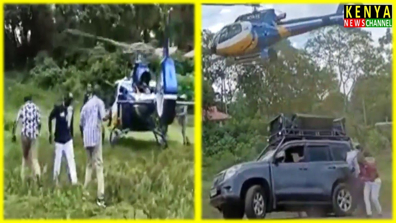 See what happened when Ruto landed with a Chopper in Migori - YouTube