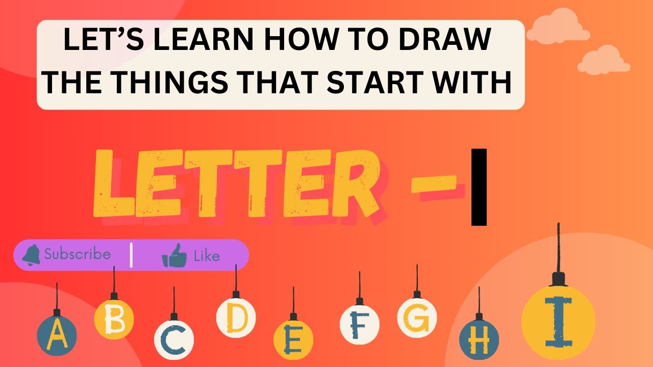 things to learn | alphabet i | How to draw the things that start with ...
